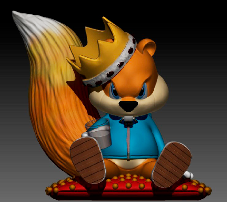 STL file Conker the squirrel 👽・3D print design to download・Cults