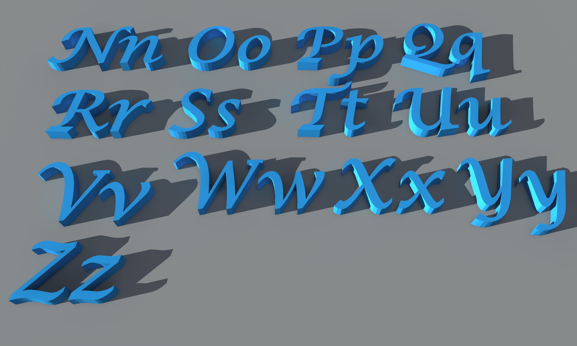 Fichier STL Lettre de l'alphabet A à Z・Design pour impression 3D à ...