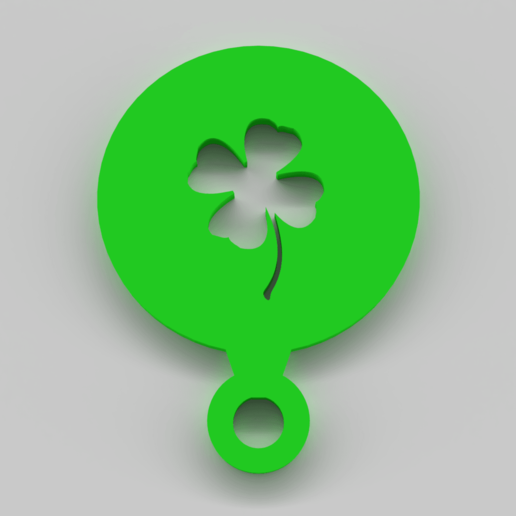 Download STL file Four Leaf Clover Coffee Stencil • 3D printer model ...