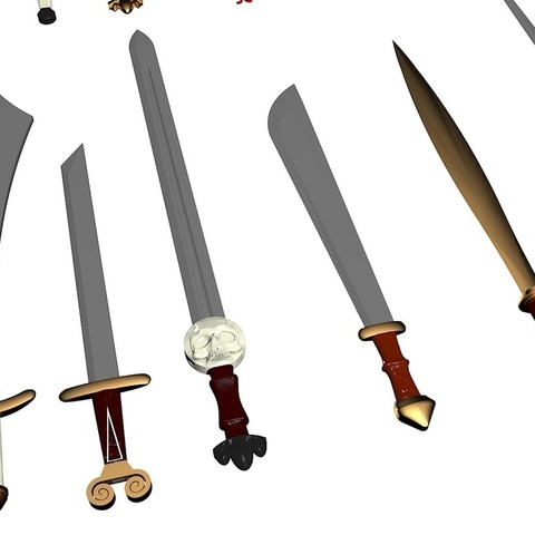 Download free STL 11011 miniature Swords ! ・ Cults