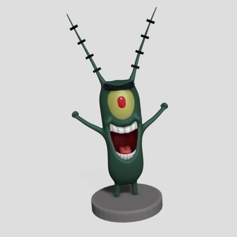 Download free STL file Plankton - SpongeBob • 3D print object ・ Cults