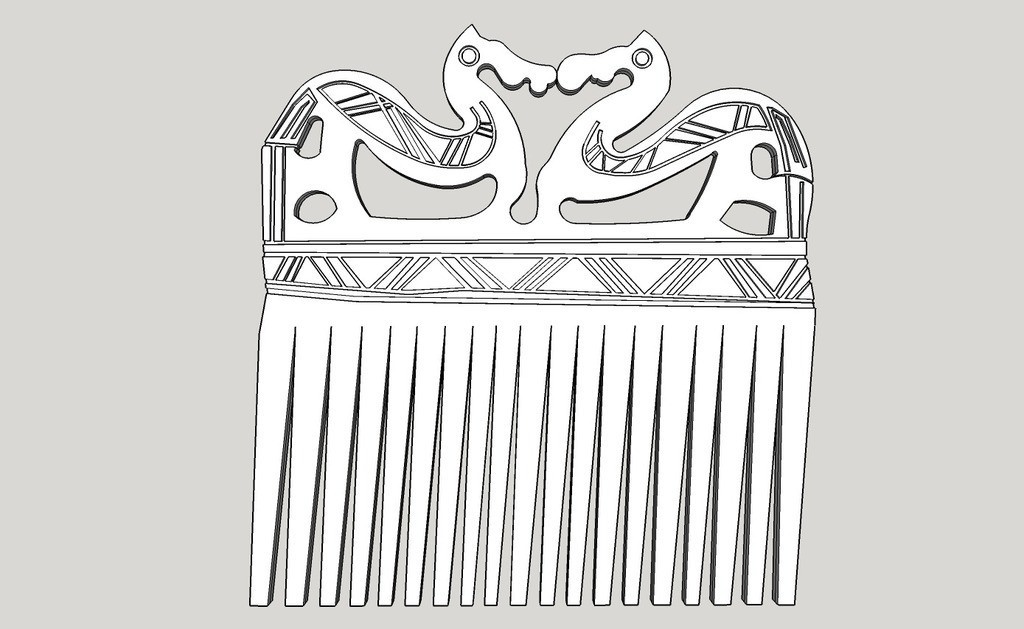 Free STL file Viking Comb 🎲・3D printing model to download・Cults
