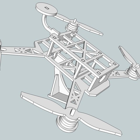 Download free STL file Flat Drone - Racing quad ・ Cults