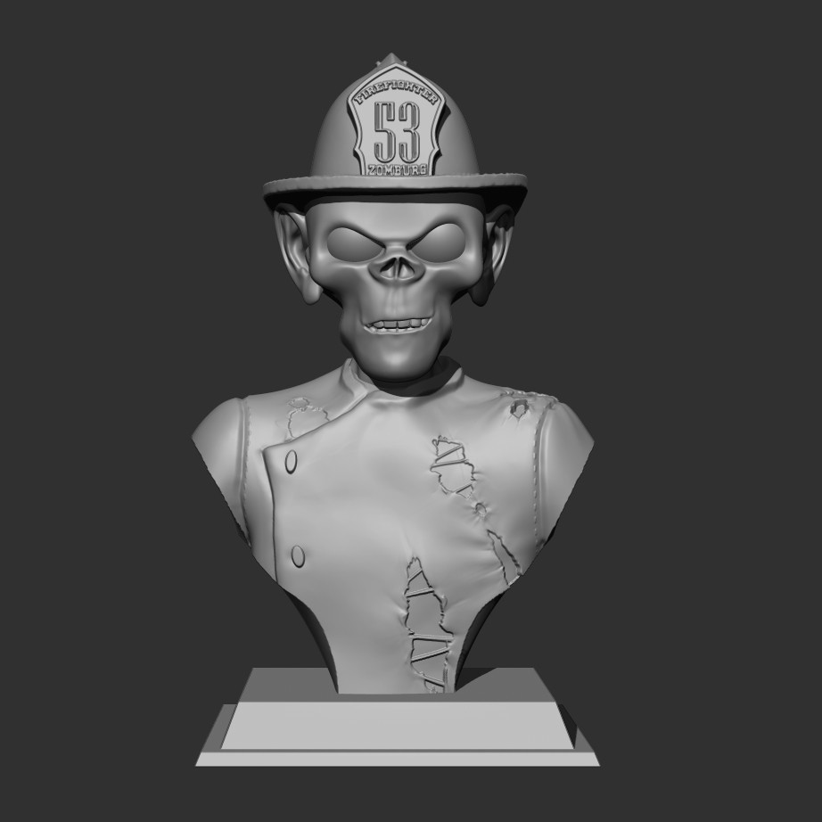 Free STL file Zombie Firefighter 🧟・Design to download and 3D print・Cults