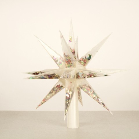 Download free STL Confetti-Filled Tree Topper ・ Cults