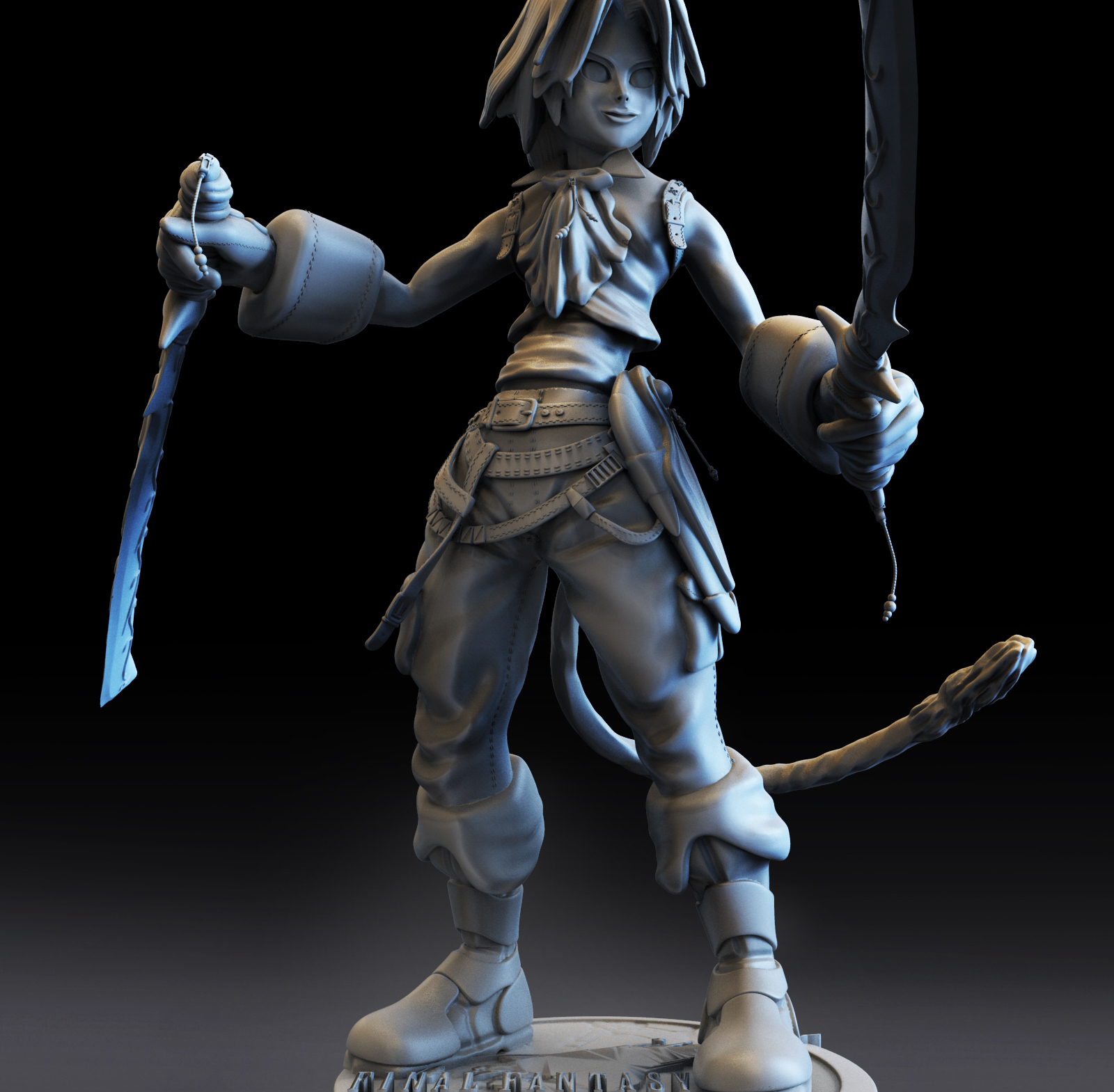 STL file Zidane Final Fantasy・3D printer model to download・Cults