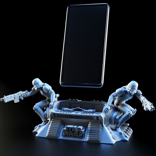 Download STL file STAR WARS - CELL PHONE BASE • 3D print design ・ Cults