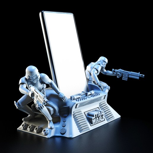 Download STL file STAR WARS - CELL PHONE BASE • 3D print design ・ Cults