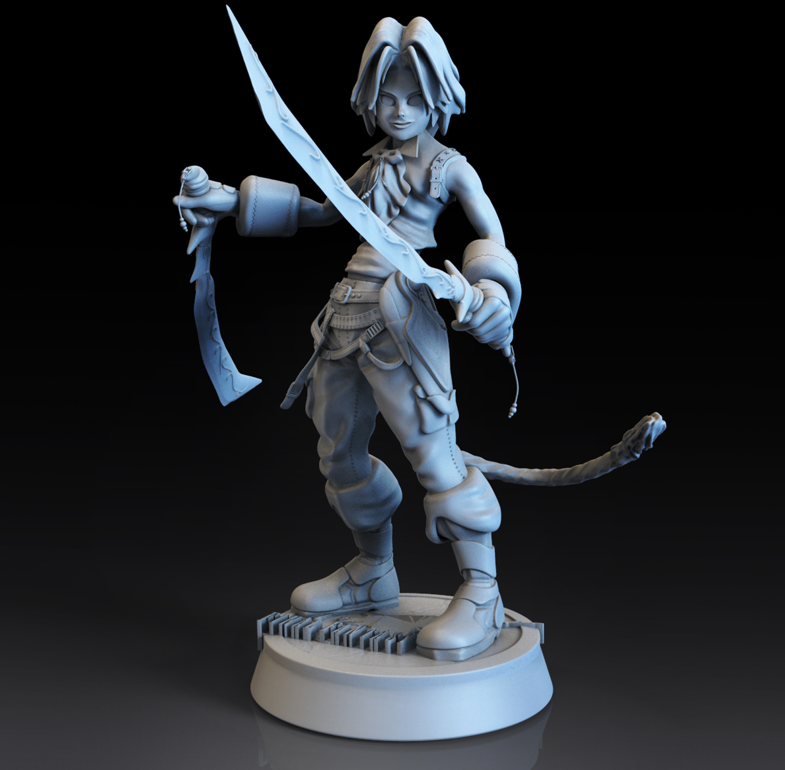 STL file Zidane Final Fantasy・3D printer model to download・Cults