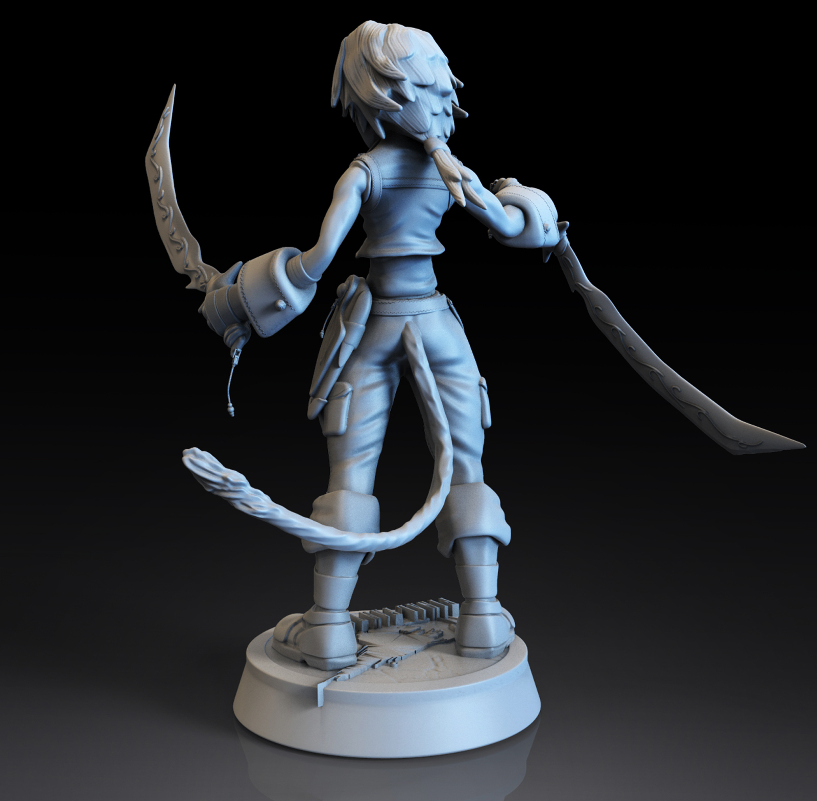 STL file Zidane Final Fantasy・3D printer model to download・Cults