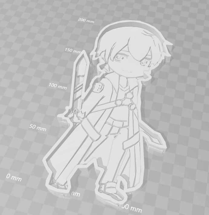 STL file kirito sao sword art cookie cutter・3D printing template to ...