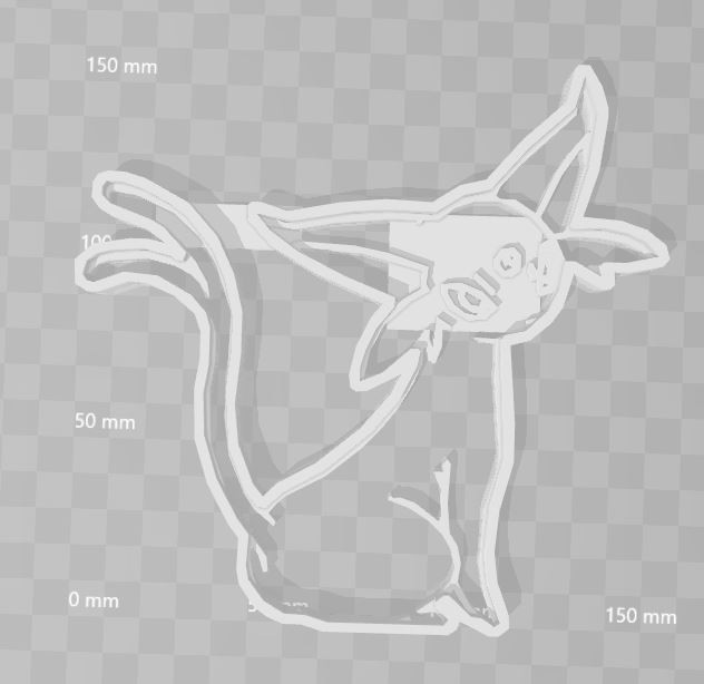 STL file espeon pokemon cookie cutter 🐉・3D printing template to ...