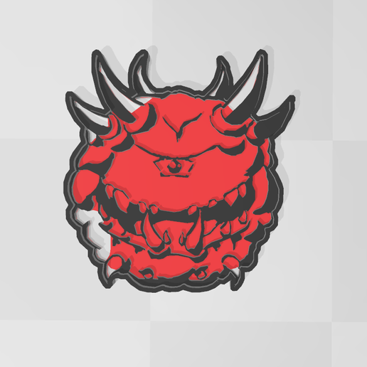 Download STL file Cacodemon - Doom • 3D printable template ・ Cults