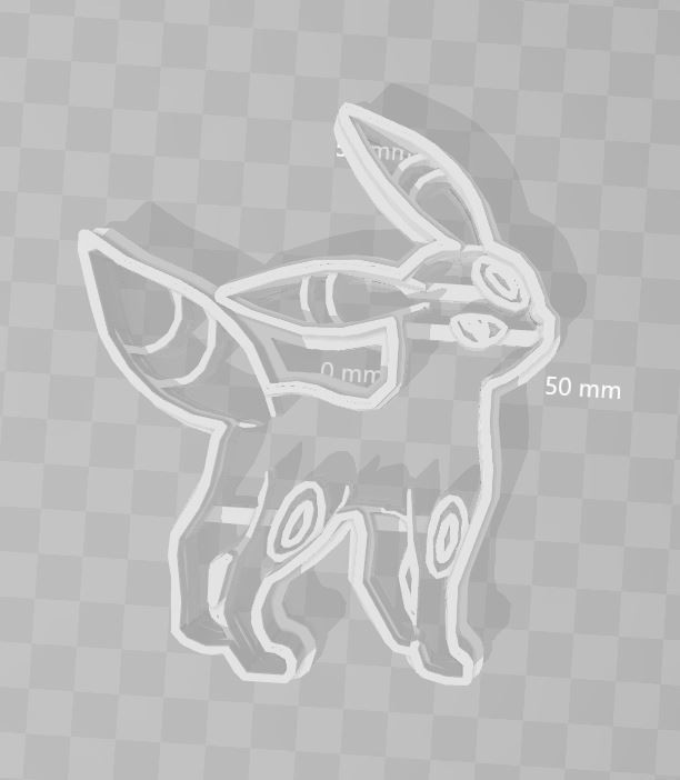 STL file umbreon pokemon cookie cutter・3D printable model to download・Cults