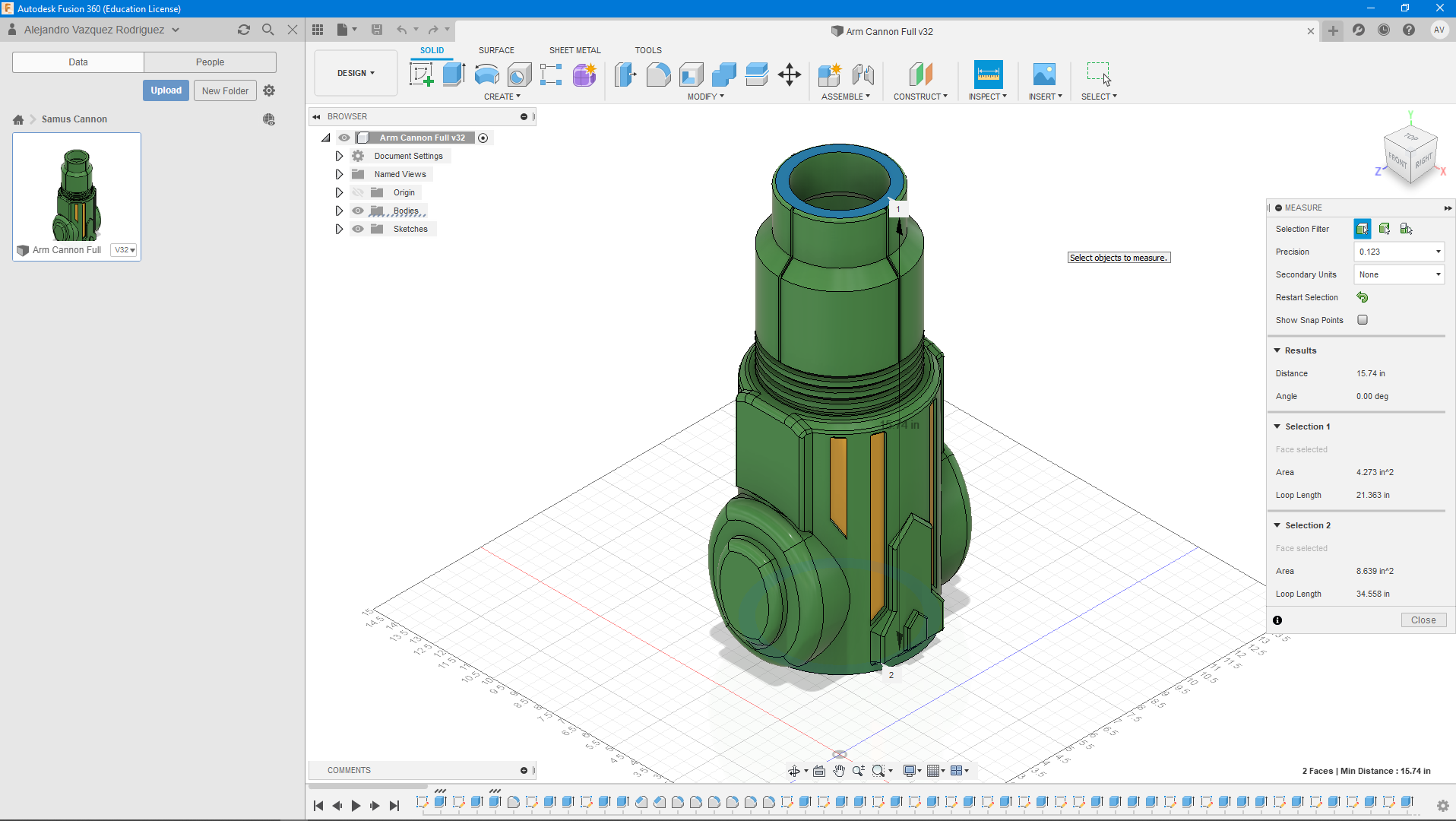 Free STL file Samus Aran's Arm Cannon Metroid・Template to download and ...