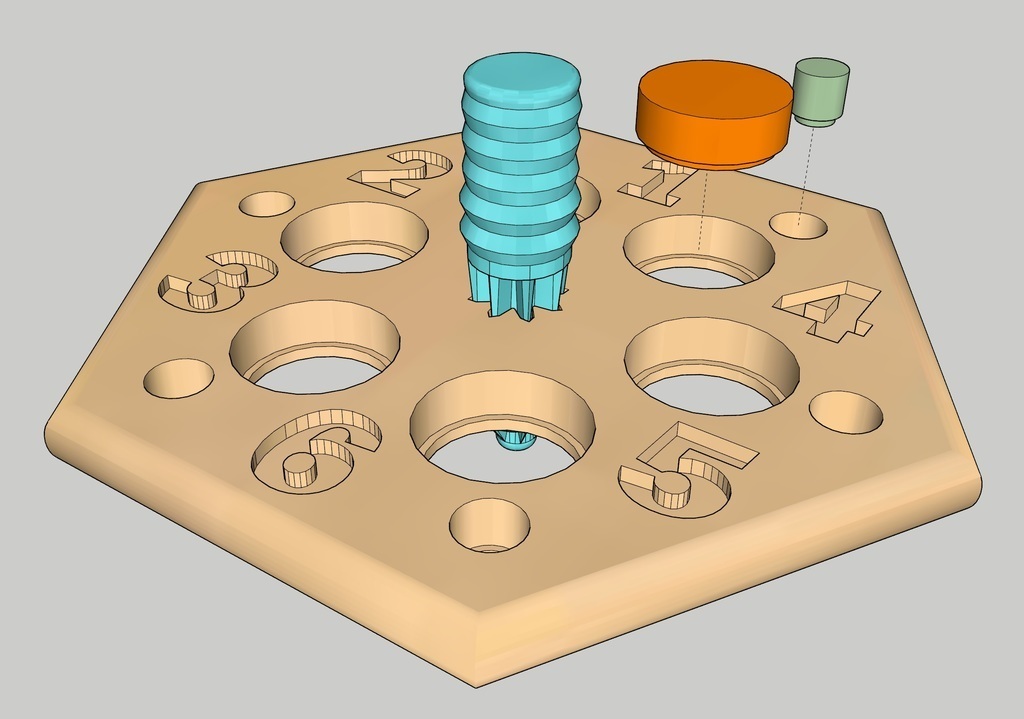 Free 3D file Dado Peonza (Dice Spinning Top) 🎲・3D printing template to ...