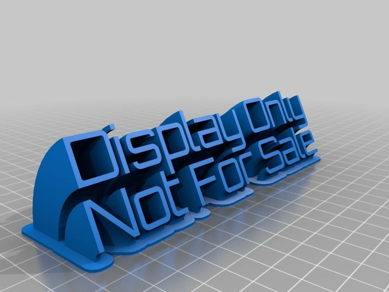 Free STL file Display Only/Not For Sale・3D print design to download・Cults