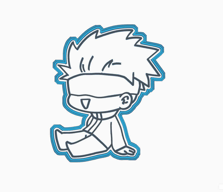 STL file SATORU GOJO 2 COOKIE CUTTER JUJUTSU KAISEN・3D printing idea to ...