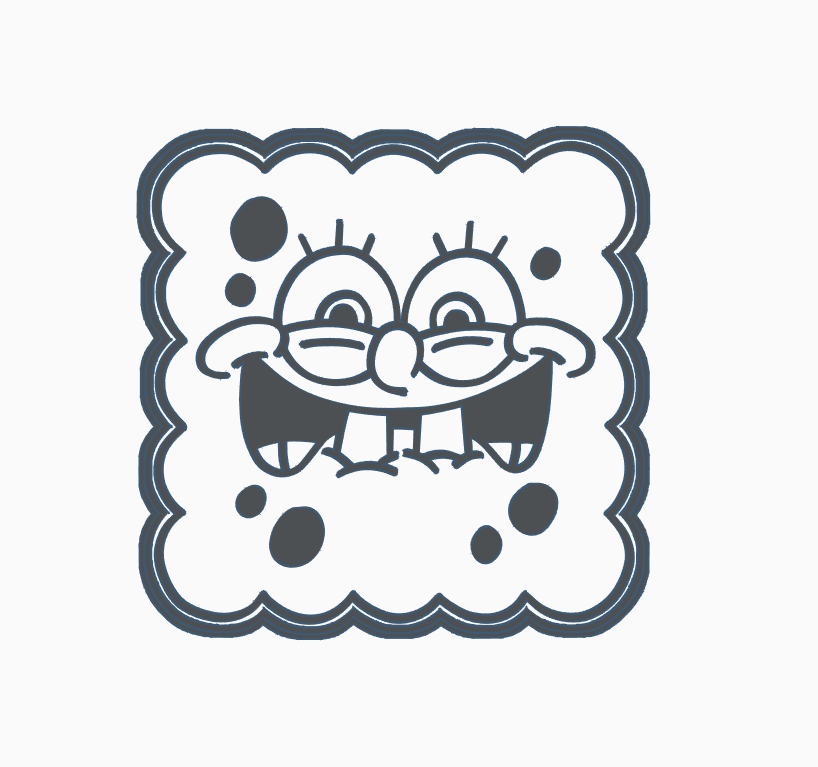 Spongebob Squarepants Face Outline