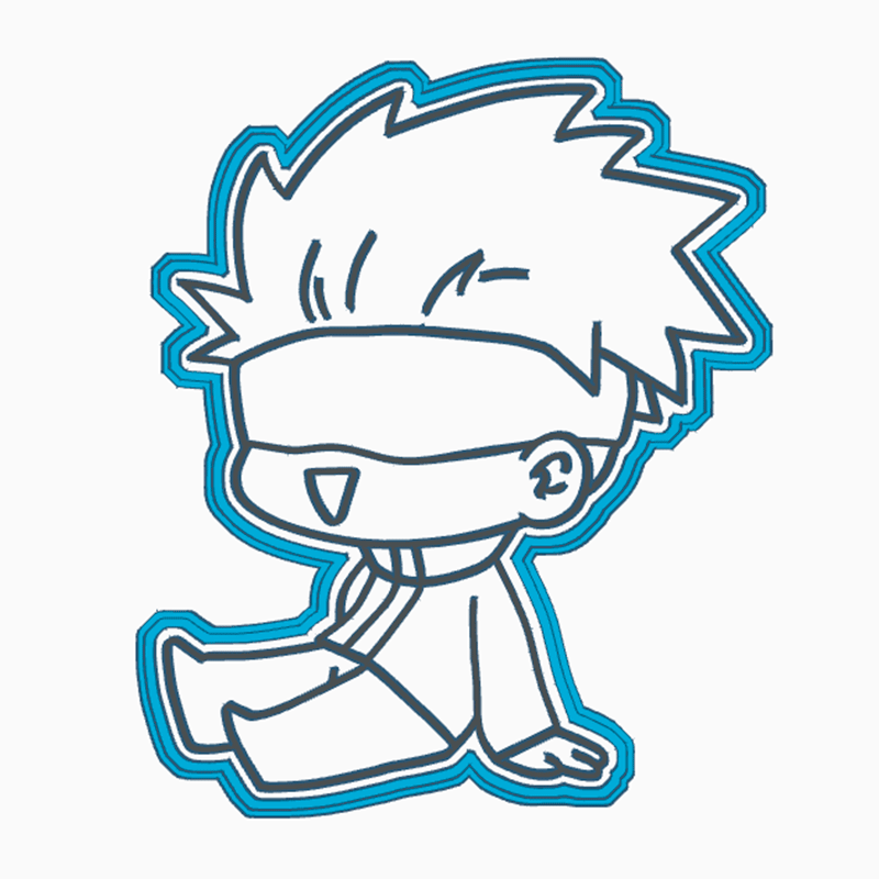 STL file SATORU GOJO 2 COOKIE CUTTER JUJUTSU KAISEN・3D printing idea to ...