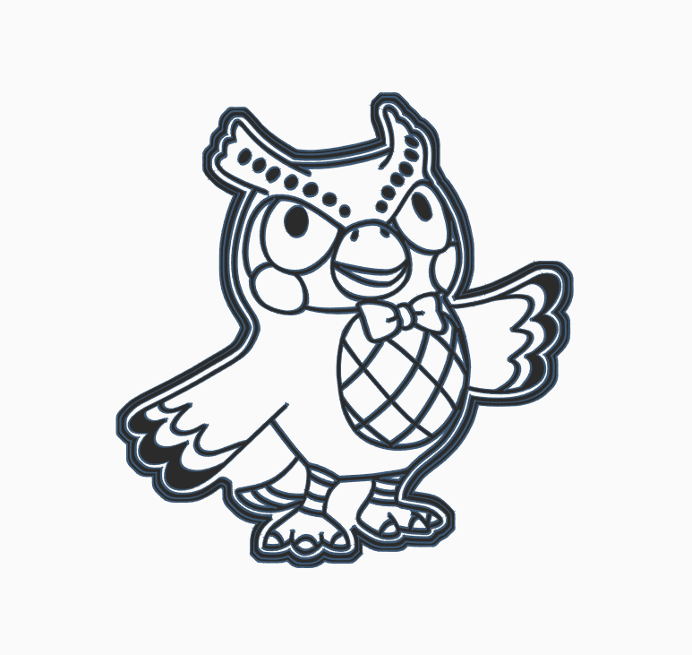 Download STL file BLATHERS - COOKIE CUTTER / ANIMAL CROSSING • Model to ...
