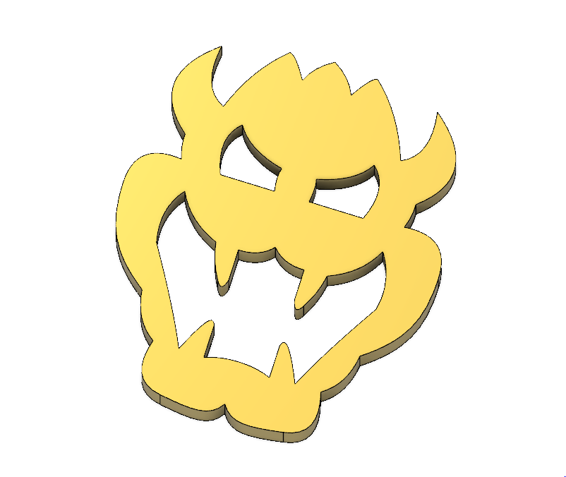 STL file Bowser Emblem for Wedding Outfit with Bonus Keychain and ...