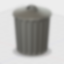 Download free STL files Free Desktop Trash Can with Lid ・ Cults