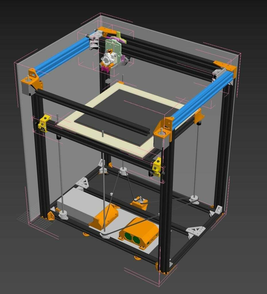 Free STL file M-Bot, 400x300x400mm Build Volume, 3 leadscrews, Titan ...