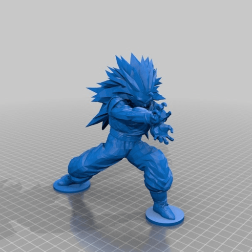 Descargar archivo STL gratis Goku SS3 con placa base • Plan para ...
