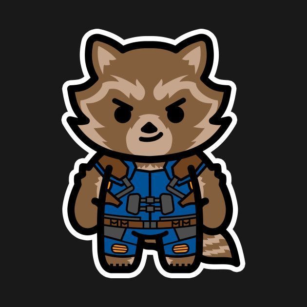 Rocket Raccoon And Groot Chibi