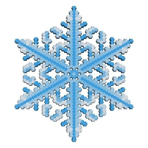 Download free 3D printer templates Snowflake growth simulation in ...