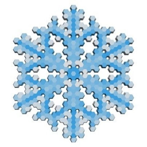 Download free 3D printer templates Snowflake growth simulation in ...