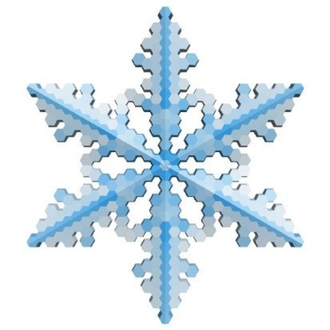 Download free 3D printer templates Snowflake growth simulation in ...