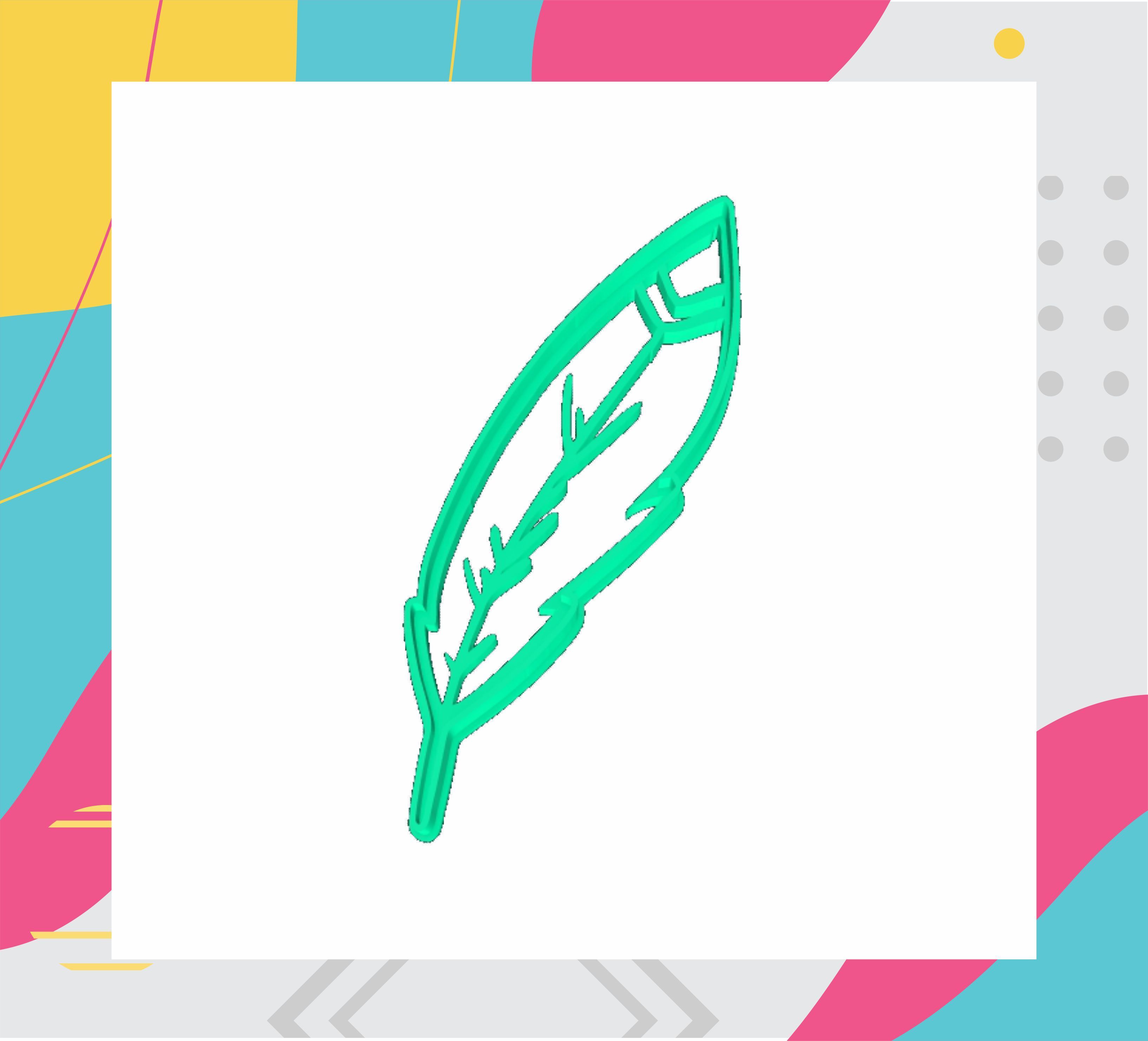 STL file FEATHER- COOKIE CUTTER- PEN - CUTTER・3D printer design to ...