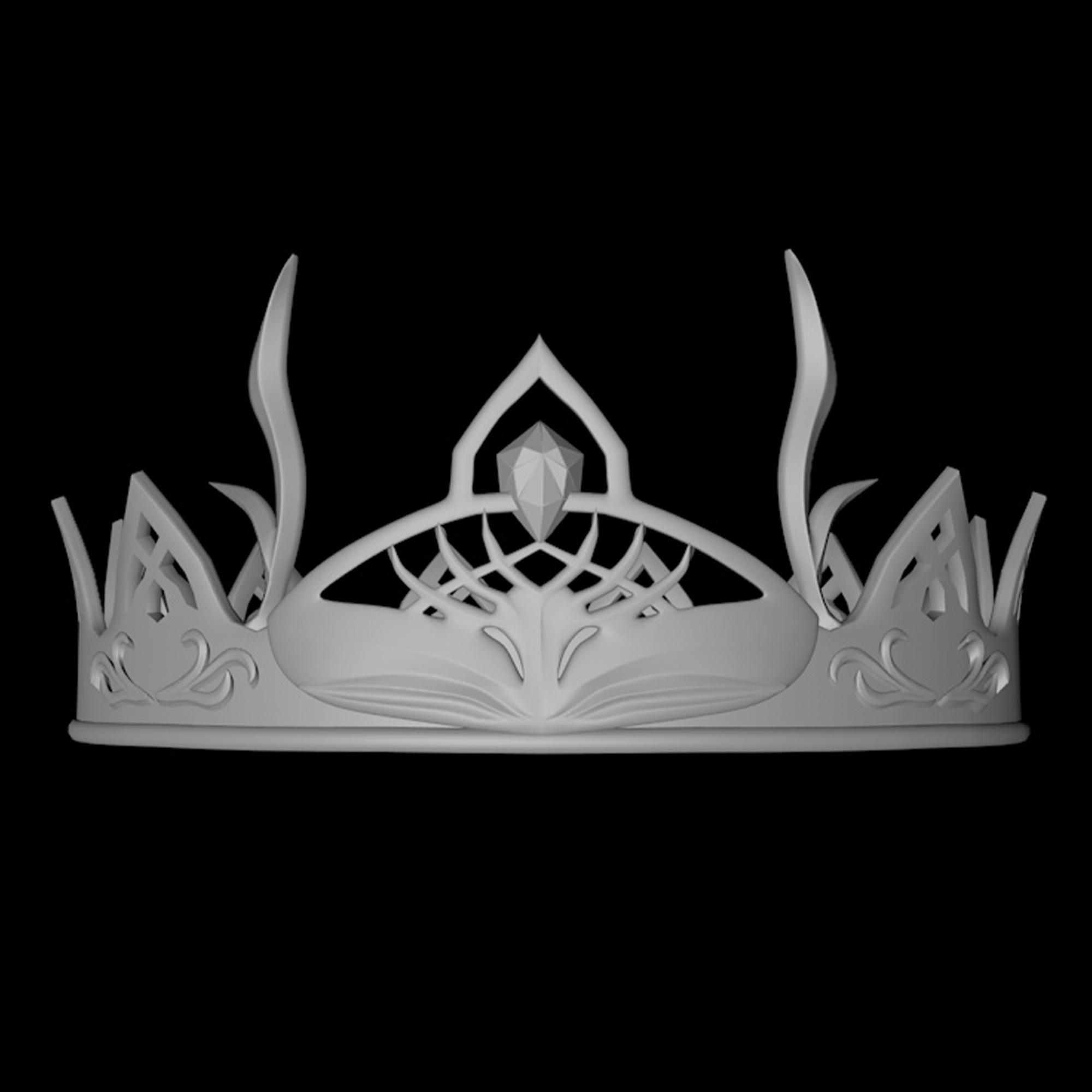 Free STL file Fantasy Crown - Tiara 👑・3D printable model to download・Cults