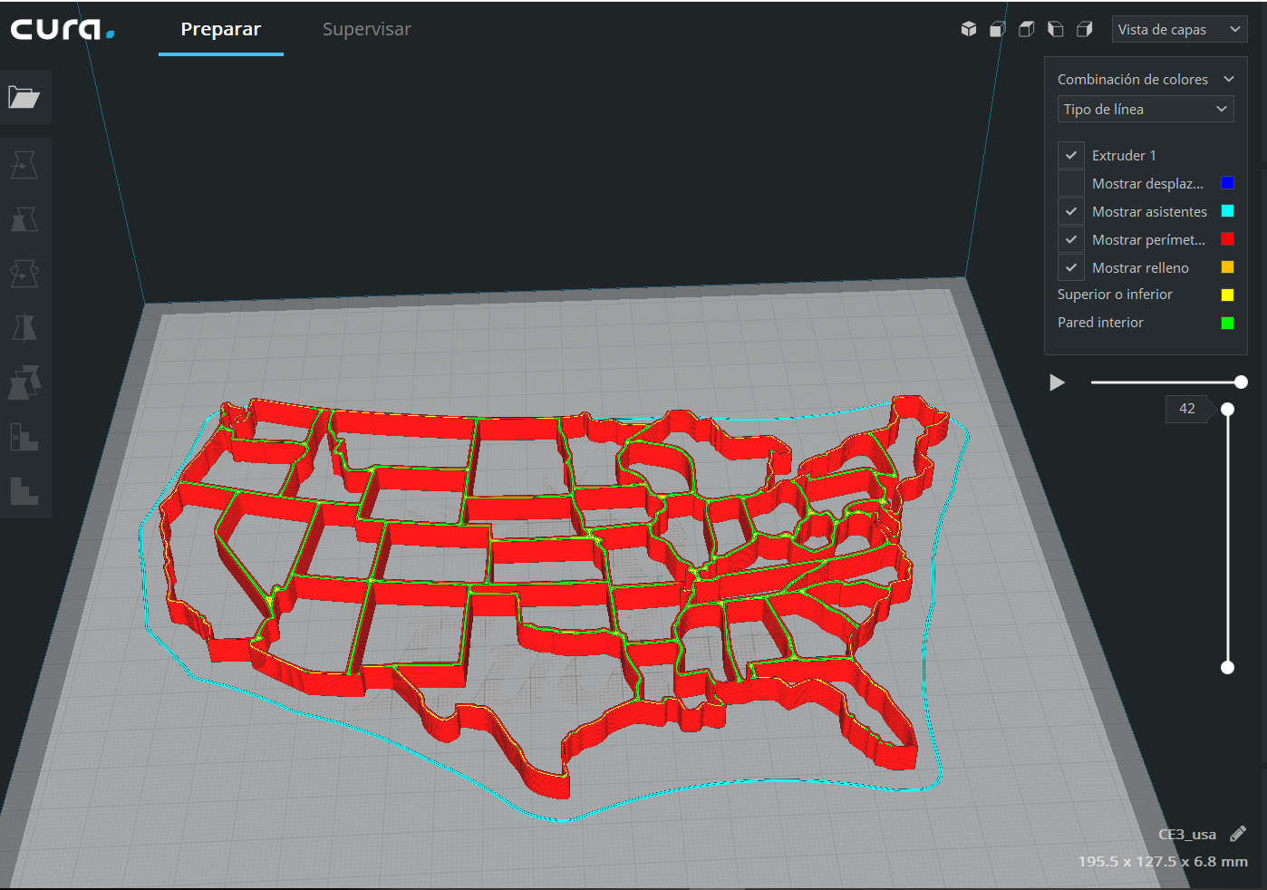 Free STL file USA WALL MAP・3D printer model to download・Cults