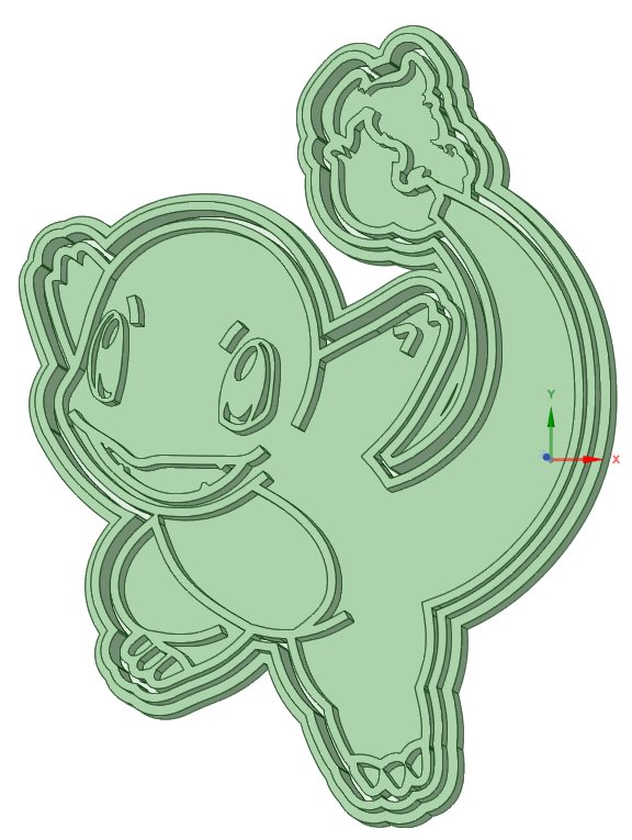 STL file Charmander Pokemon cookie cutter・Model to download and 3D ...