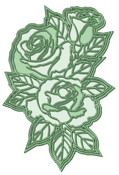 STL file Roses stamp and cutter 15cm cutter・3D print design to download ...