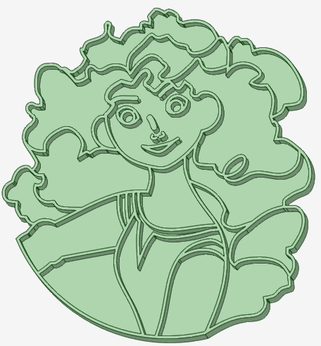 STL file Princess Merida cookie cutter 👸・Template to download and 3D ...