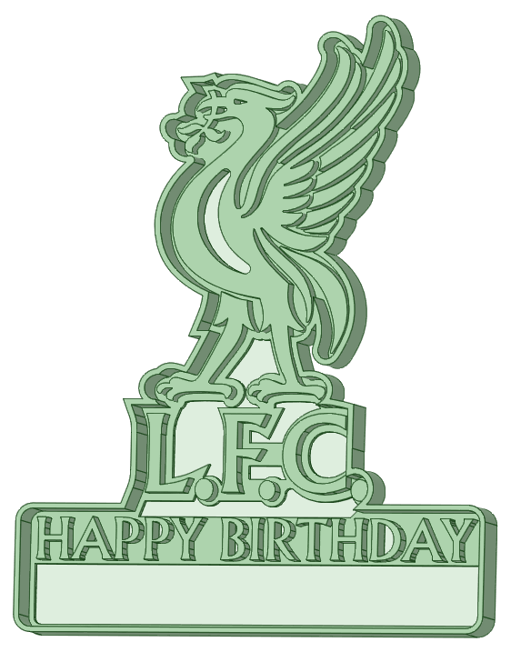 Download STL file Liverpool logo cutter Happy birthday customizable ...