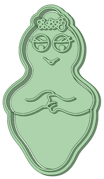 STL file Barbalala Barbabello family cookie cutter・3D print object to ...