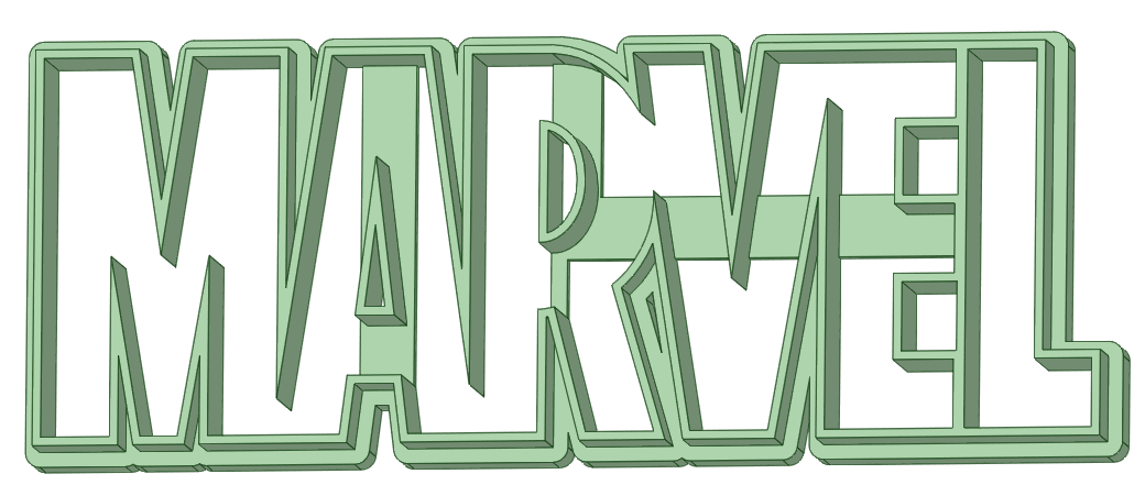 STL file Logo MARVEL cutter letters 100mm wide・3D printing design to ...