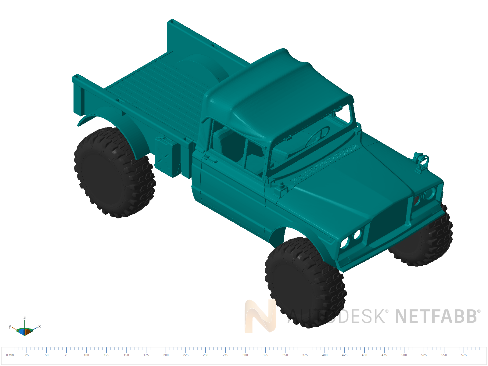 3D file RC Body Jeep Kaiser M715 scale crawler 1/10 🐚・3D printable ...