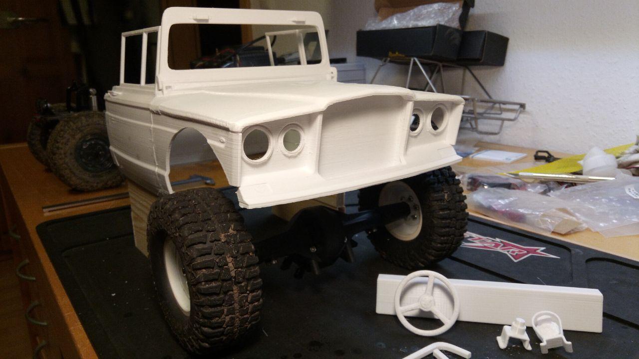 3D file RC Body Jeep Kaiser M715 scale crawler 1/10 🐚・3D printable ...