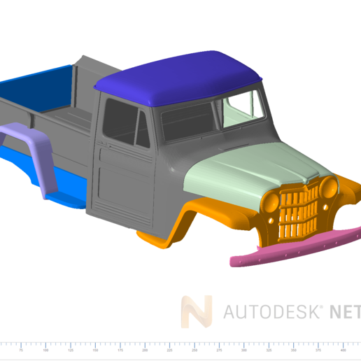Download STL file RC Body Jeep Station Wagon Pickup scale crawler 1/10 ...