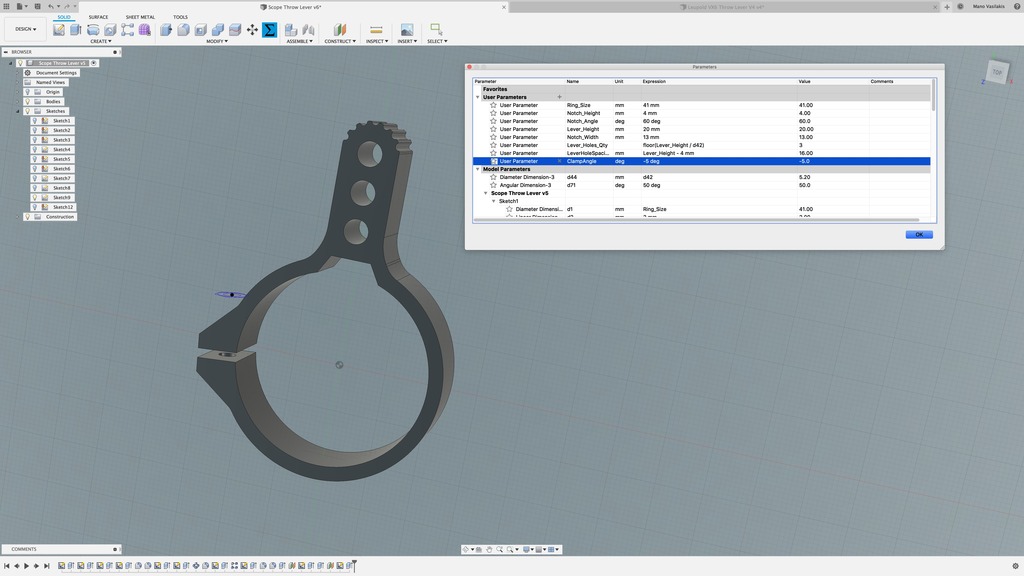 Free 3D file Customizable Scope Throw Lever 🔫・3D printable object to ...