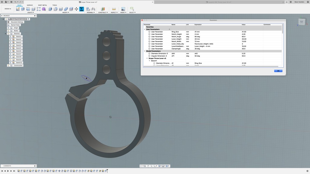 Free 3D file Customizable Scope Throw Lever 🔫・3D printable object to ...