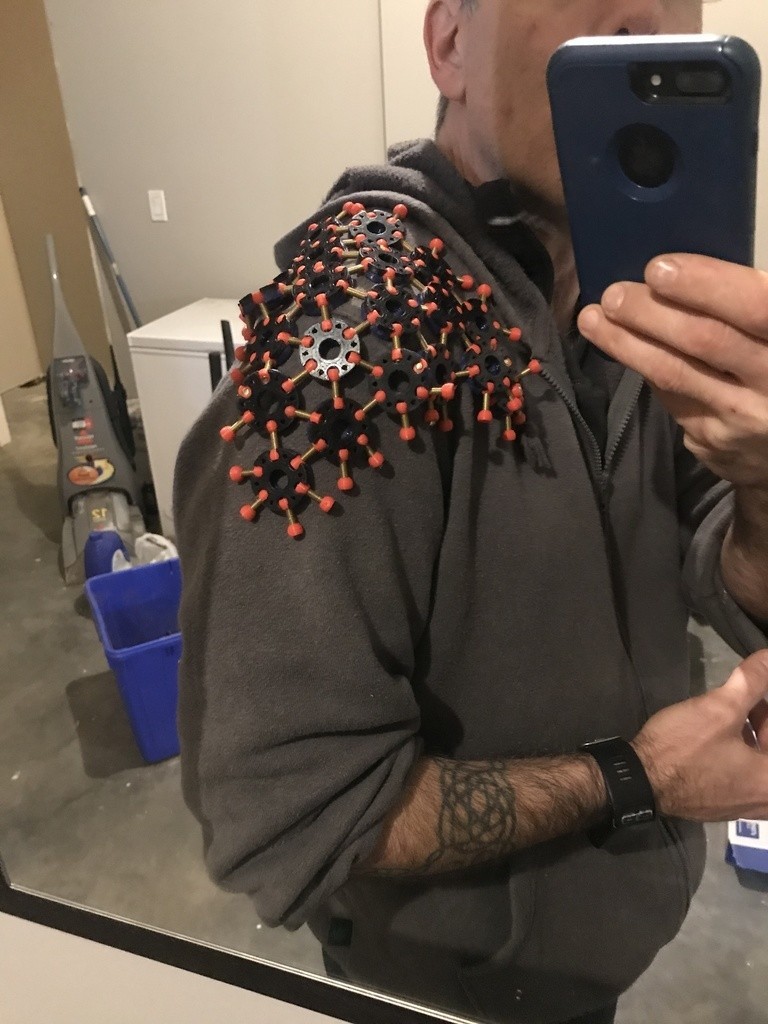 Free STL file adjustable 3D printed fabric/armour with high strength ...