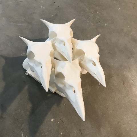 Download free 3D printer designs Nasty Bird Skull Armour, prints ...