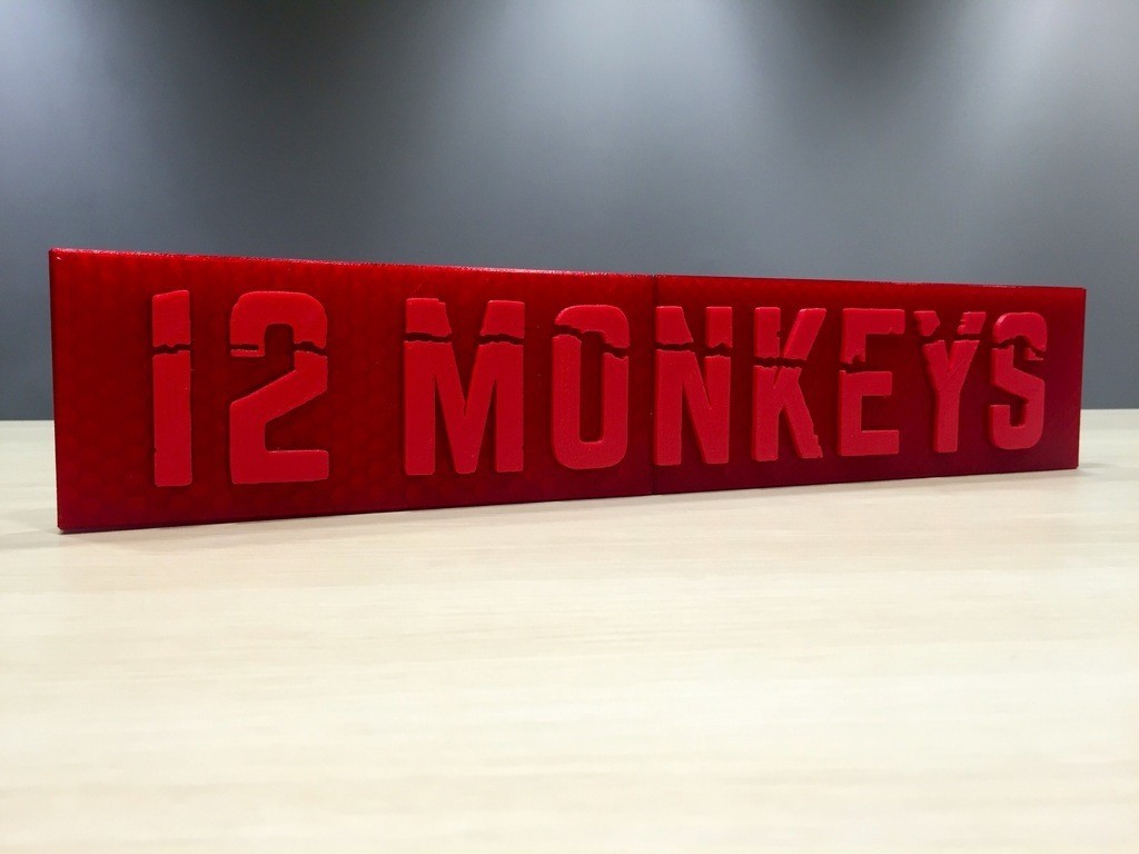 Бесплатный STL файл 12 Monkeys - Main Title Logo 🚩・3D-печатный объект ...